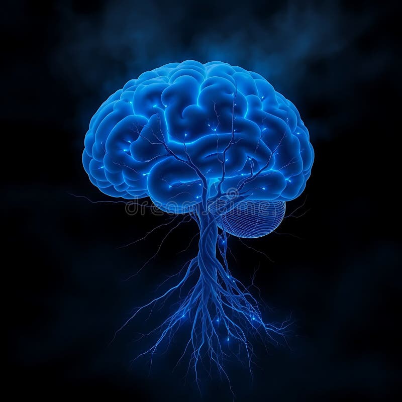 Neural Roots the Brain Tree Connection Stock Illustration ...