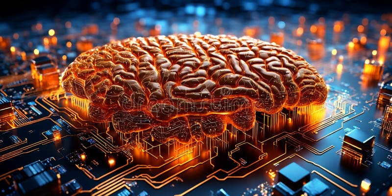 Neural Synthesis: AI As the Industry Cortex Stock Illustration ...