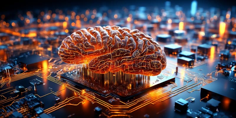 Neural Synthesis: AI As the Industry Cortex Stock Illustration ...