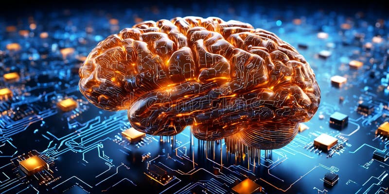 Neural Synthesis: AI As the Industry Cortex Stock Illustration ...