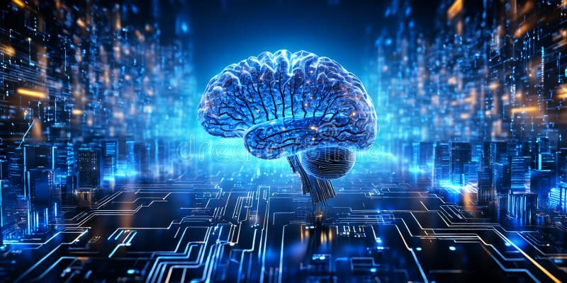 Neural Synthesis: AI As the Industry Cortex Stock Illustration ...