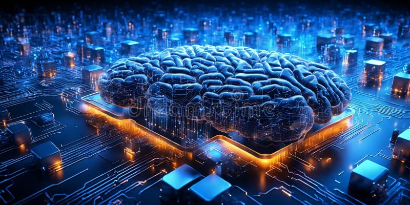 Neural Synthesis: AI As the Industry Cortex Stock Illustration ...