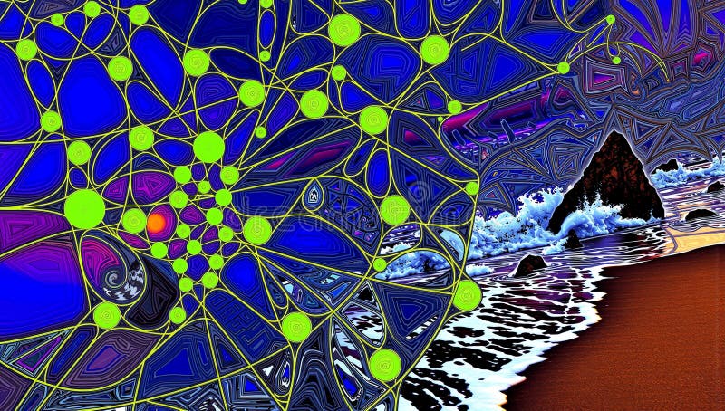 Neural Tides of Cosmic Consciousness Stock Image - Image of mindscape ...