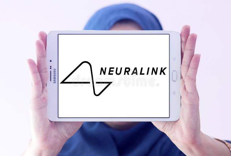 Neuralink logo imagen de archivo editorial. Imagen de cerebro - 297893799