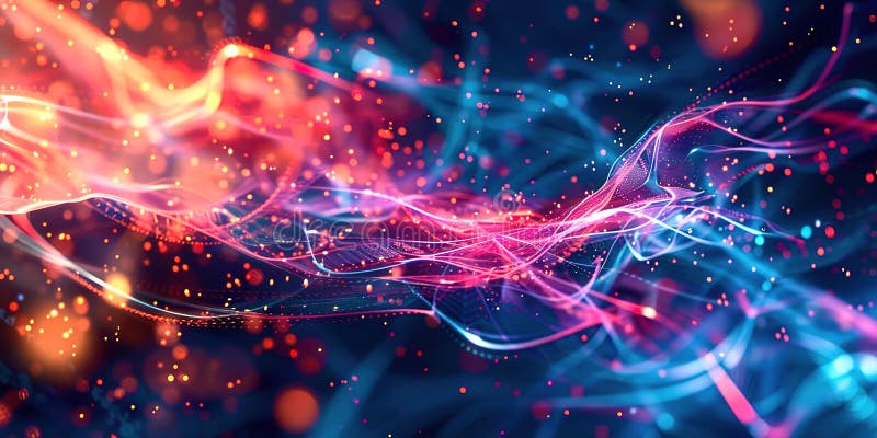 Neuro-abstract background stock illustration. Illustration of light ...