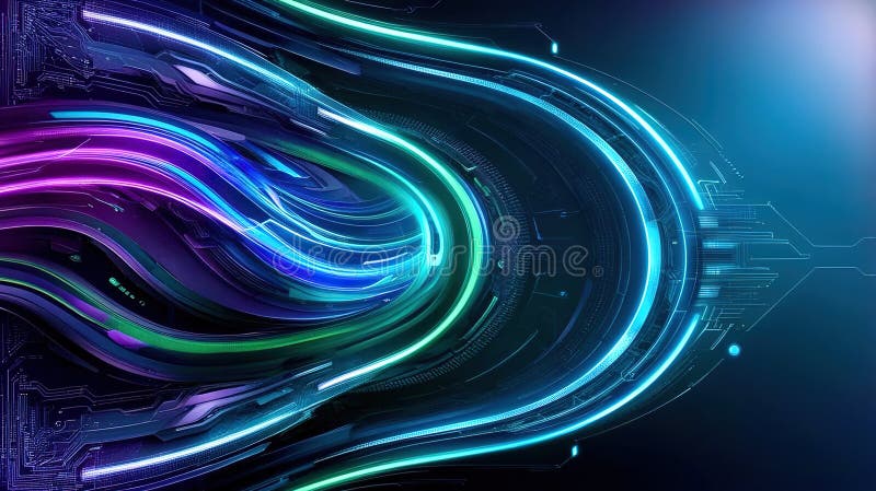Neuro-abstract background stock illustration. Illustration of modern ...