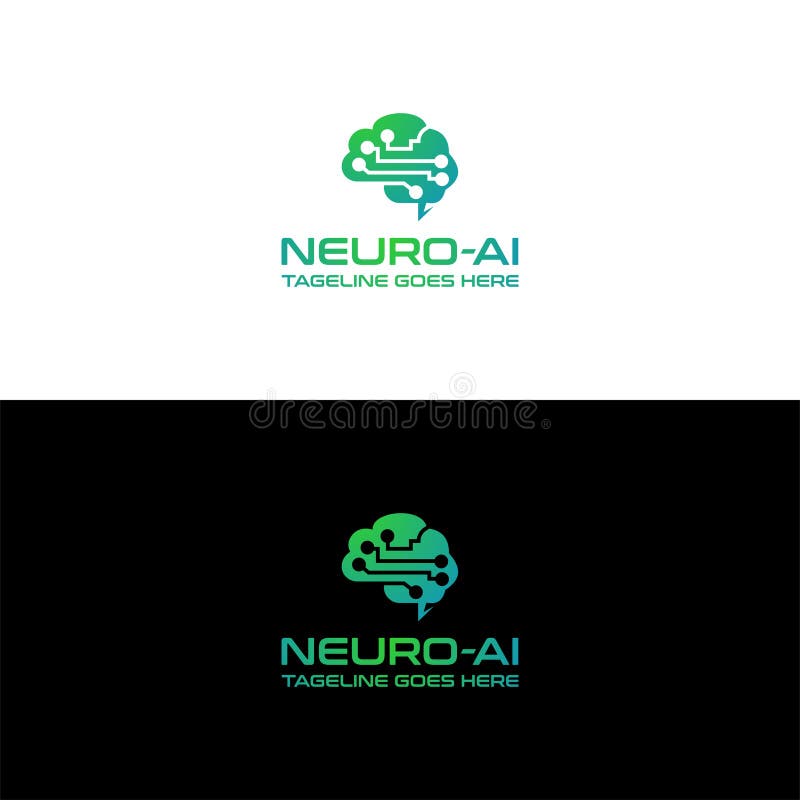 The Neuro AI Logo is a Futuristic Tech Brain Icon Representing ...