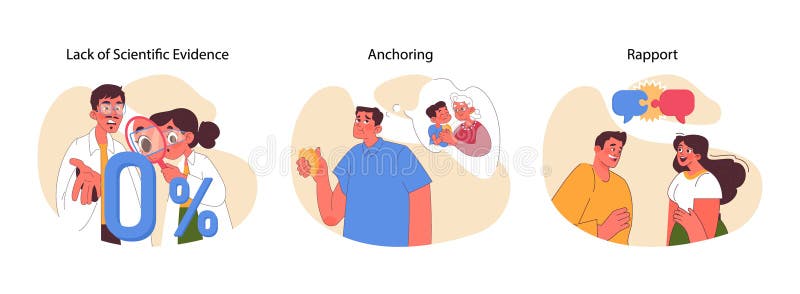 Neuro-linguistic Programming Elements Set. Flat Vector Illustration ...