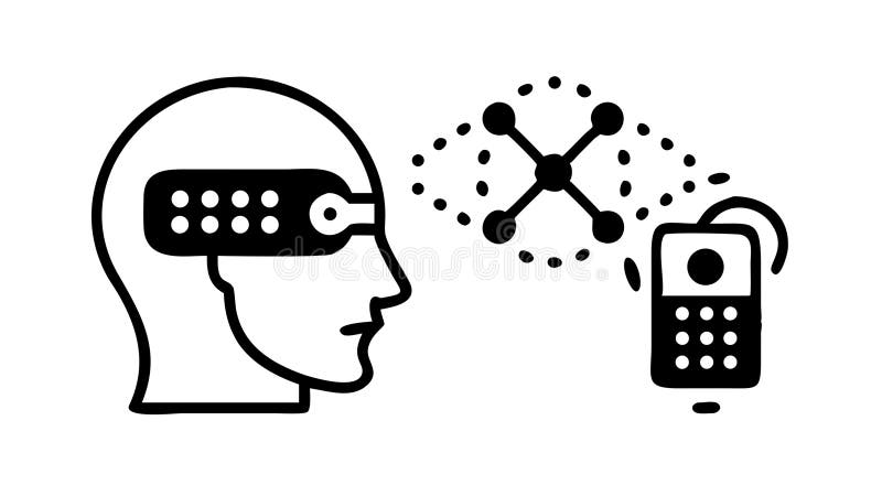 Neuro-Tech VR Interface: Brain-Computer Connectivity, Vector Design ...