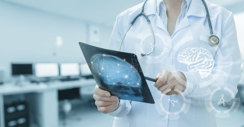 Neurodiagnostics Using X-rays and Modern Equipment Stock Photo - Image ...