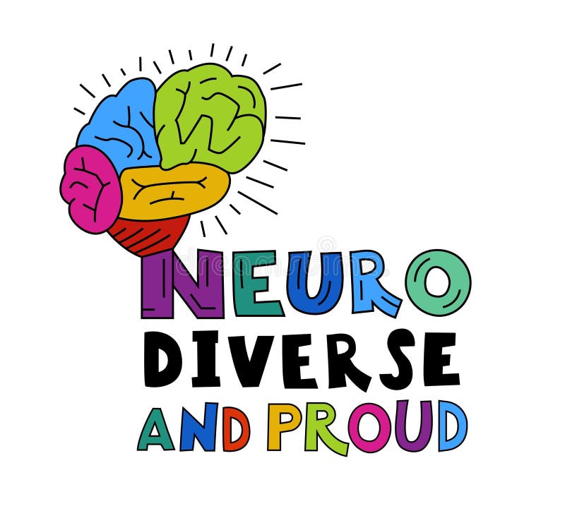 Neurodiverse and Proud. Creative Lettering. Human Experience Diversity ...