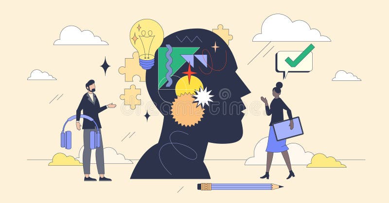 Neurodiversity As Brain Thinking Differences Tiny Person Neubrutalism ...