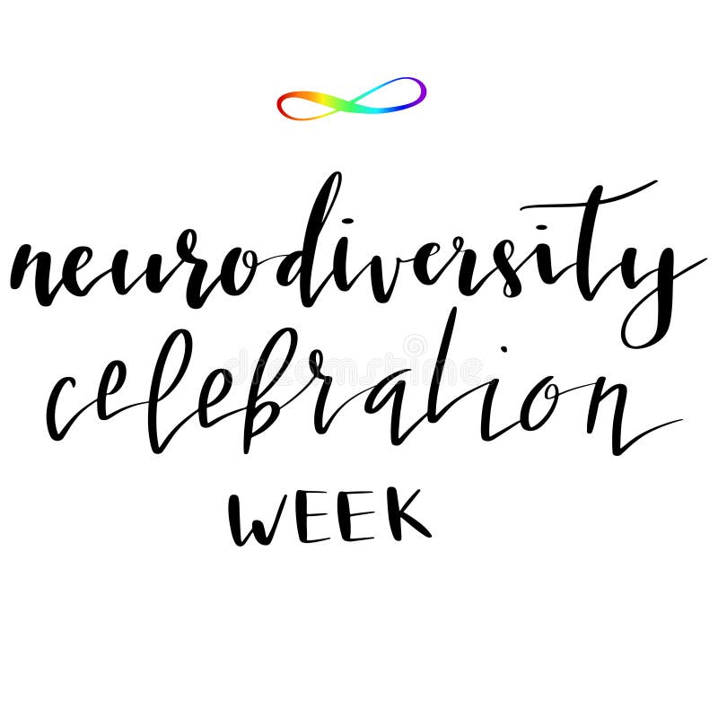 Neurodiversity Celebration Week Hand Lettering Vector Illustration ...