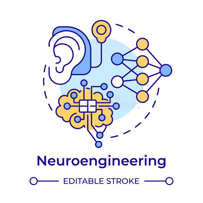 Neuroengineering Multi Color Concept Icon Stock Vector - Illustration ...