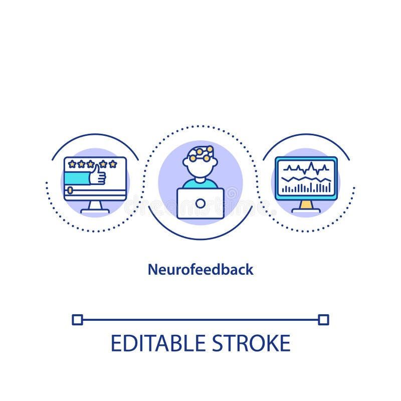Neurofeedback concept icon stock vector. Illustration of abstract ...