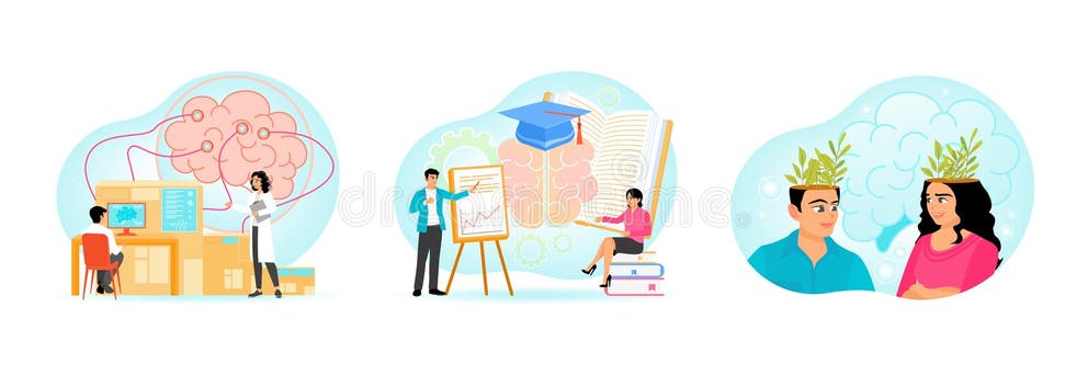 Scientists Conducting Brain Research Analysis. Learning with Brain ...