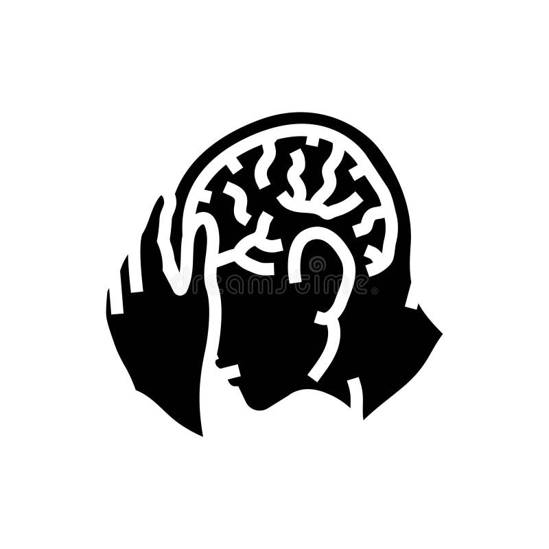 Neurological Disorders Glyph Icon Vector Illustration Stock Vector ...