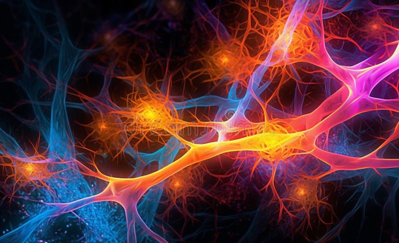 Neurological Medicine - New Neuron in the Brain. Stock Illustration ...