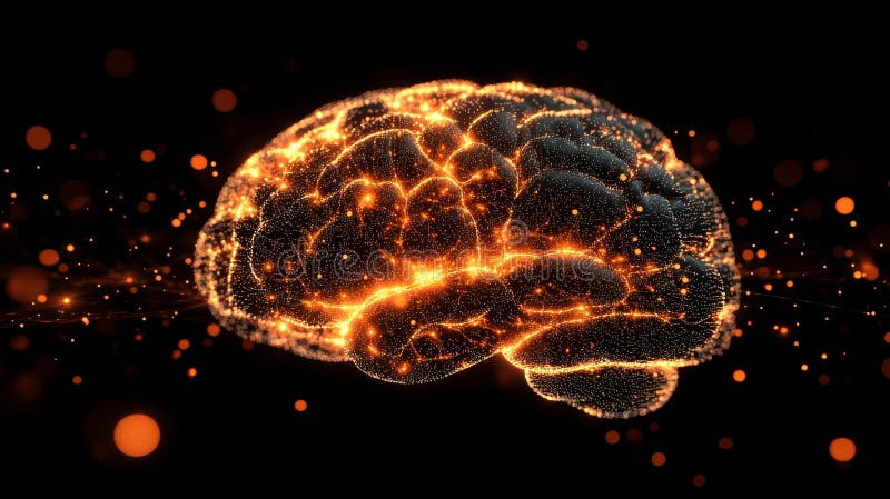 Neurological Network Glowing Brain, Neural Connections, Synapses ...