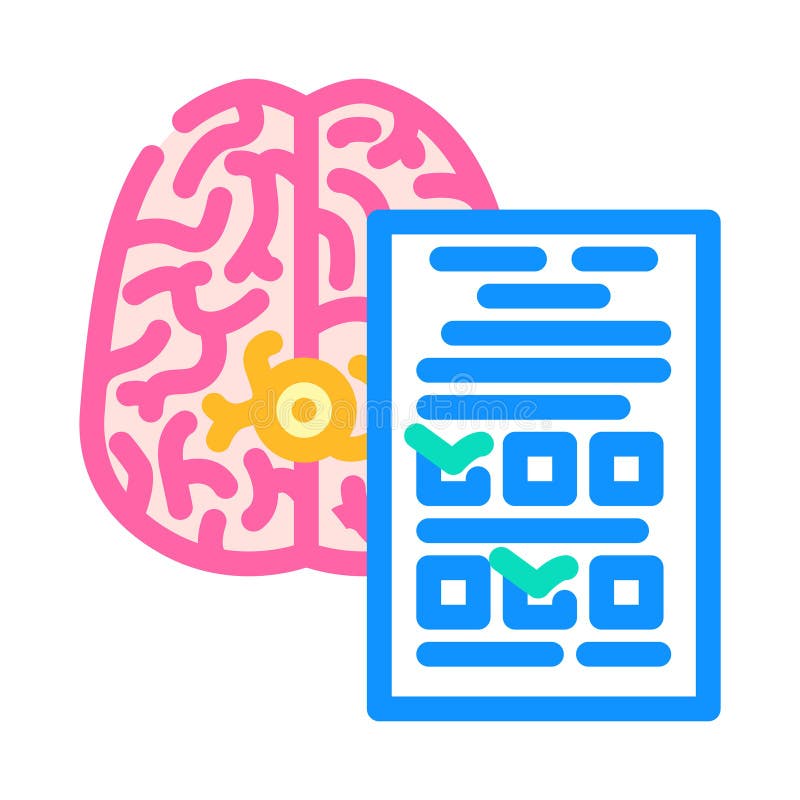 Neurological Tests Color Icon Vector Illustration Stock Vector ...