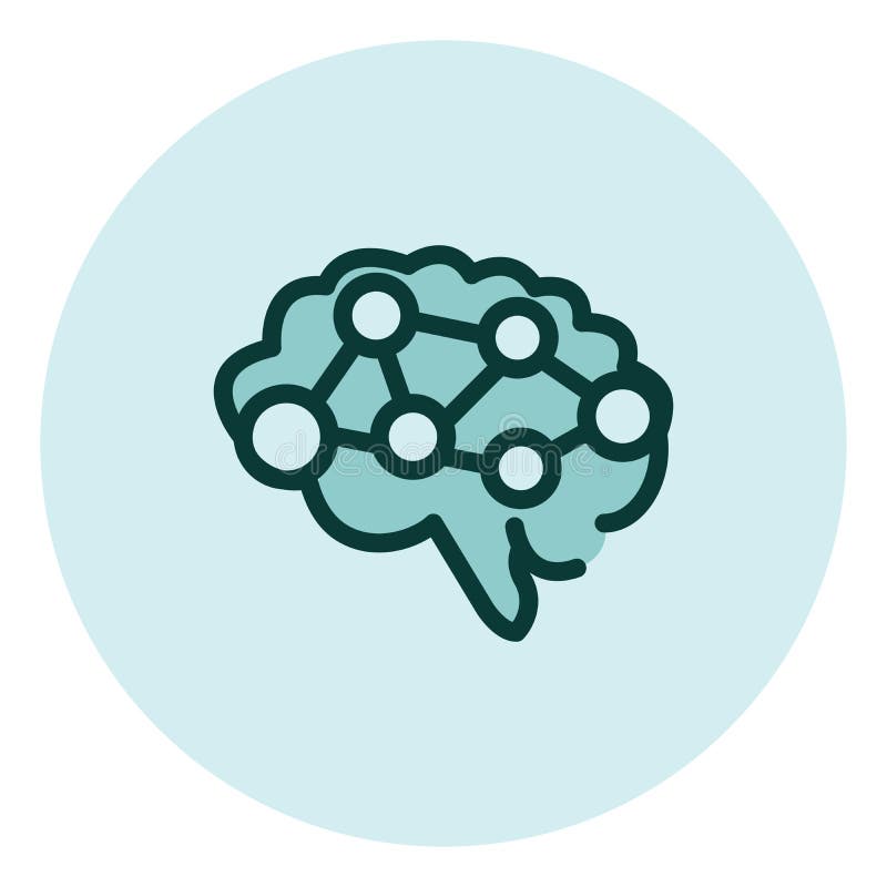 Neurology brain, icon stock vector. Illustration of intelligence ...