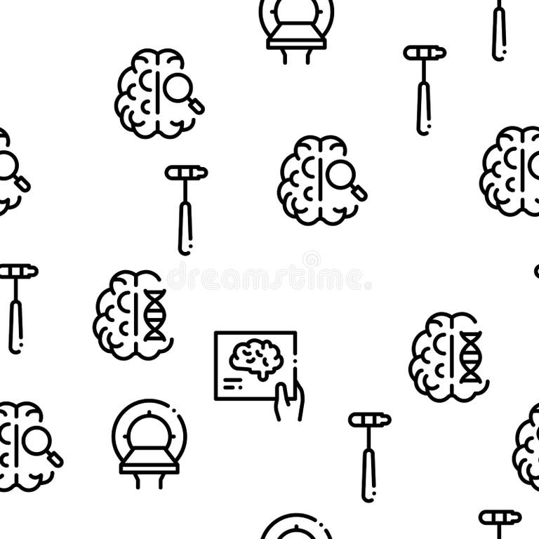Neurology Medicine Seamless Pattern Vector Stock Vector - Illustration ...