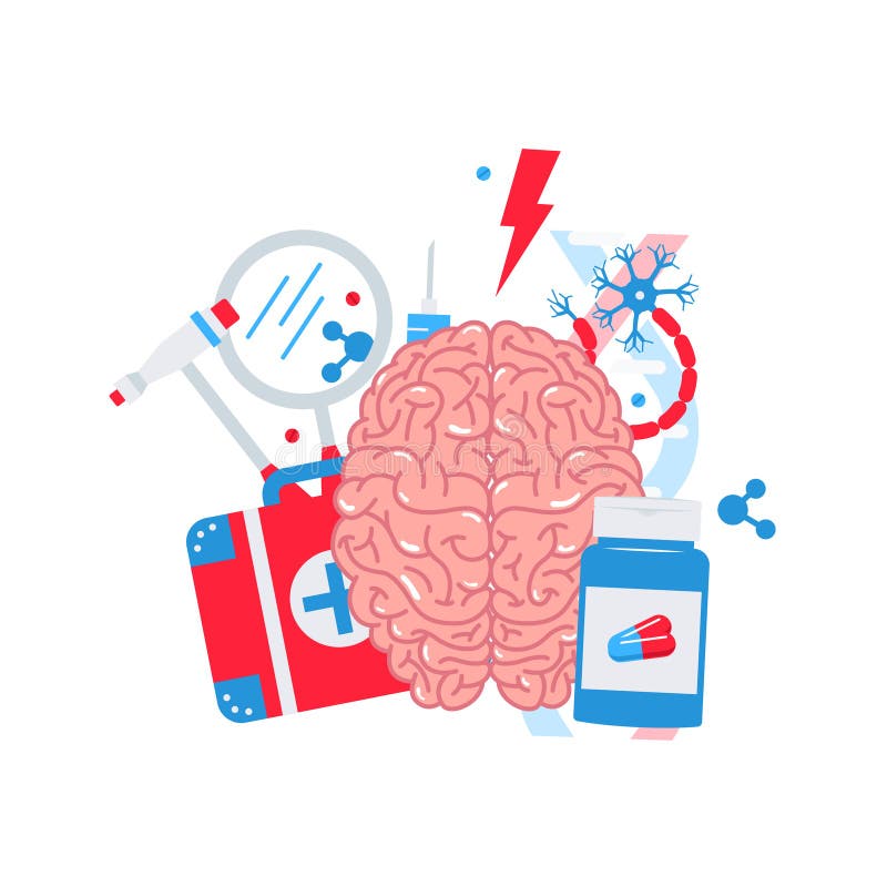 Neurology vector concept stock vector. Illustration of mentality ...