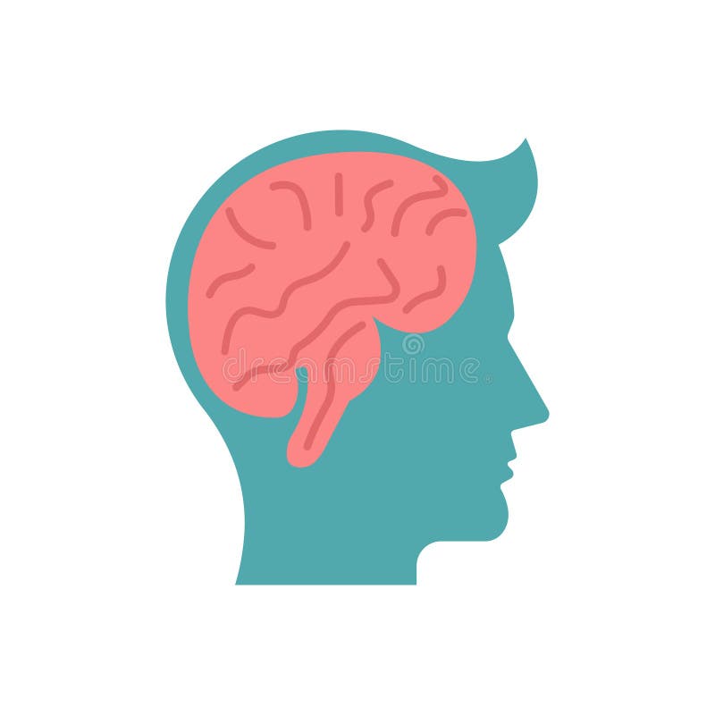 Human Head with Brain. Neurology. Vector Illustration Stock Vector ...