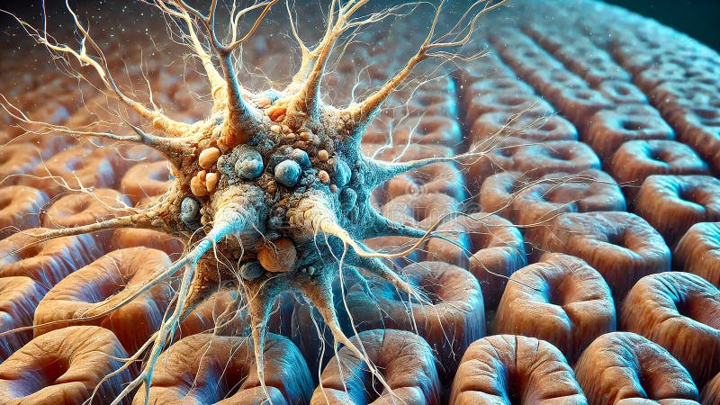 Neuron Affected by Parkinson Disease. the Neuron is Depicted with ...