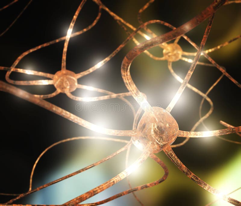 Neuron, Neural network stock illustration. Illustration of synapse ...