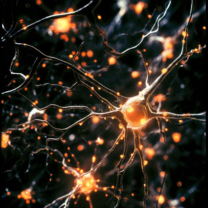 Neuronal Network Activity stock photo. Image of synaptic - 307478866