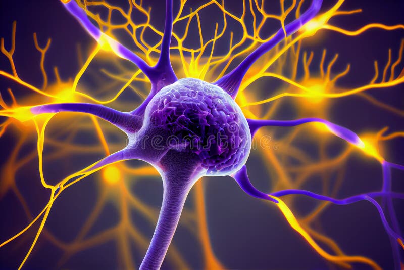 Neuron Cell. Fractal Abstract Background Stock Illustration ...