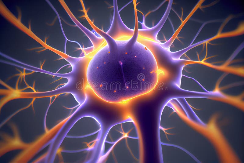 Neuron Cell. Fractal Abstract Background Stock Illustration ...