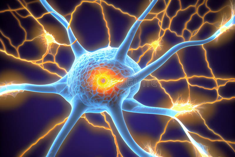 Neuron Cell. Fractal Abstract Background Stock Illustration ...