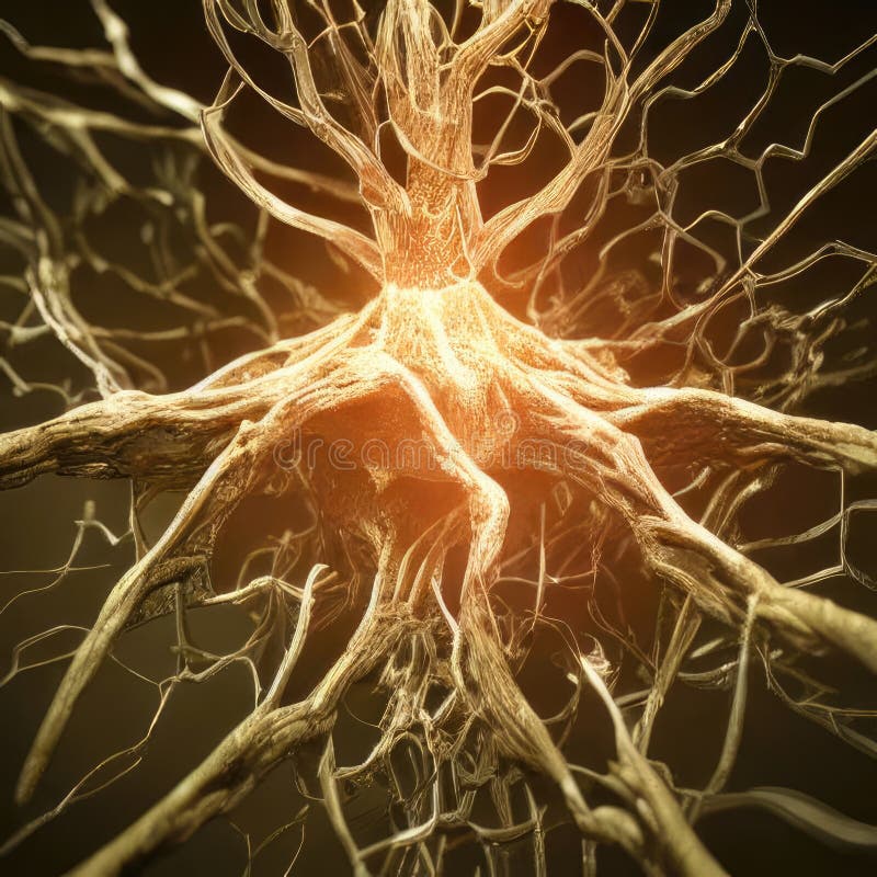 Neuron Cell Model. Generative AI Stock Illustration - Illustration of ...