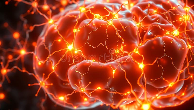 Neuron Cell Network, Brain Activity and Neurological Science, Stock ...