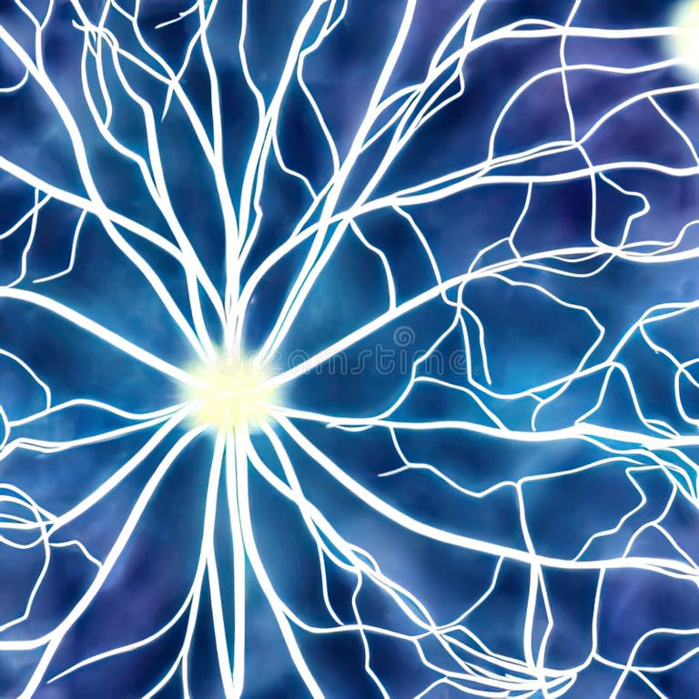 Neuron Cell Network Model. Generative AI Stock Illustration ...