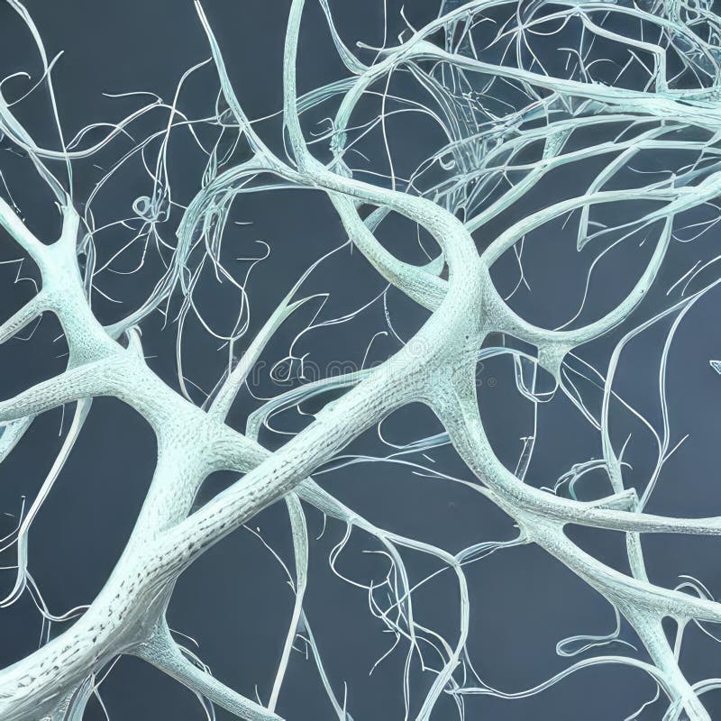 Neuron Cell Network Model. Generative AI Stock Illustration ...