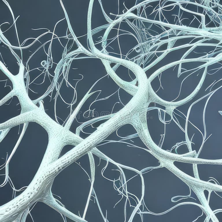 Neuron Cell Network Model. Generative AI Stock Illustration ...
