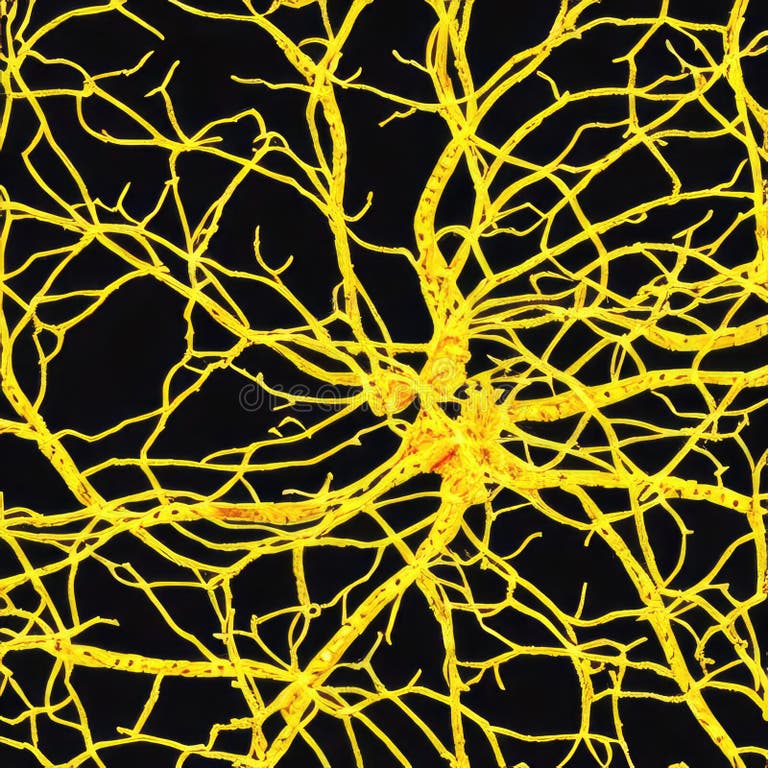 Neuron Cell Network Model. Generative AI Stock Illustration ...
