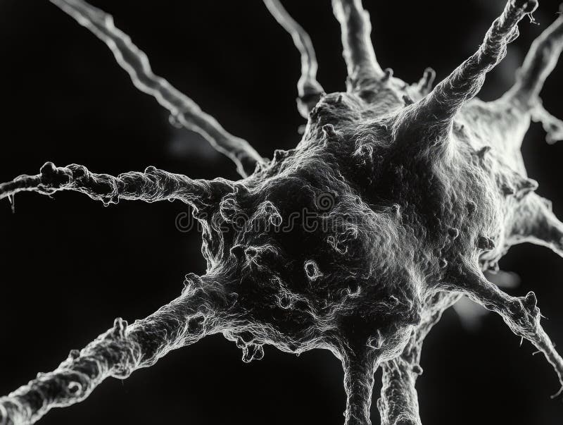 Neuron Cell Under Microscopic Analysis Stock Photo - Image of medical ...