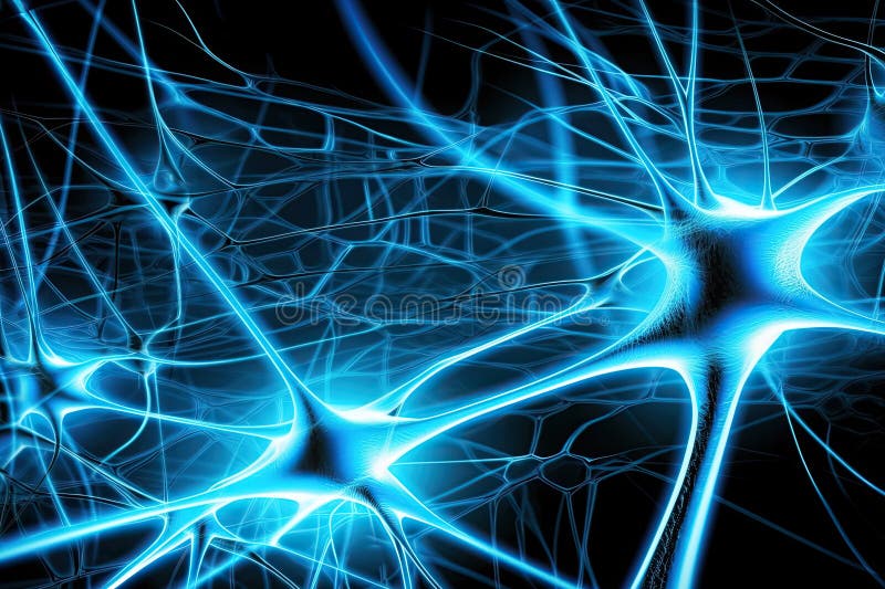 Neuron Cells on Abstract Background, Neural Connections in the Human ...