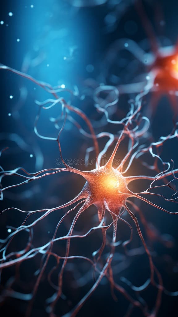 Neuron Cells Building a Neural Network. Generative AI Stock Image - Image of generated, human ...