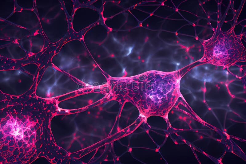 Neuron Cells with Light Impulses Stock Photo - Image of cell, neural ...