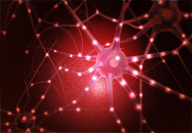 Neuron cells stock illustration. Illustration of biological - 124914004