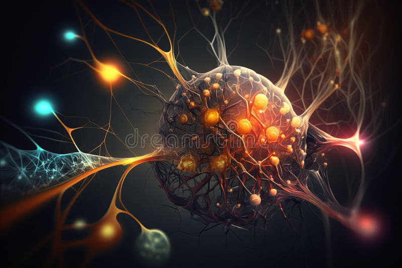 Neuron Close-up View, Neural Network. Artificial Intelligence ...