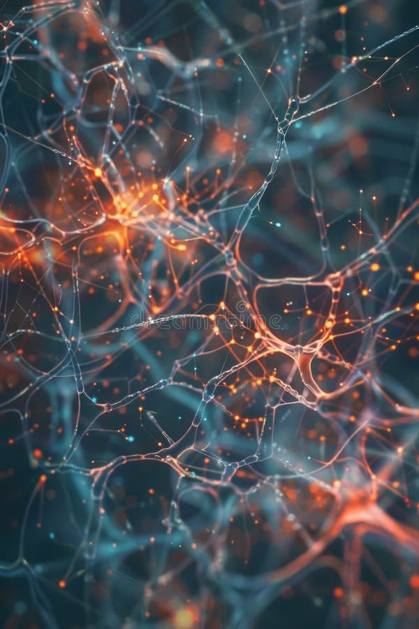 Neuron Cluster Close-Up stock photo. Image of neurology - 375523908