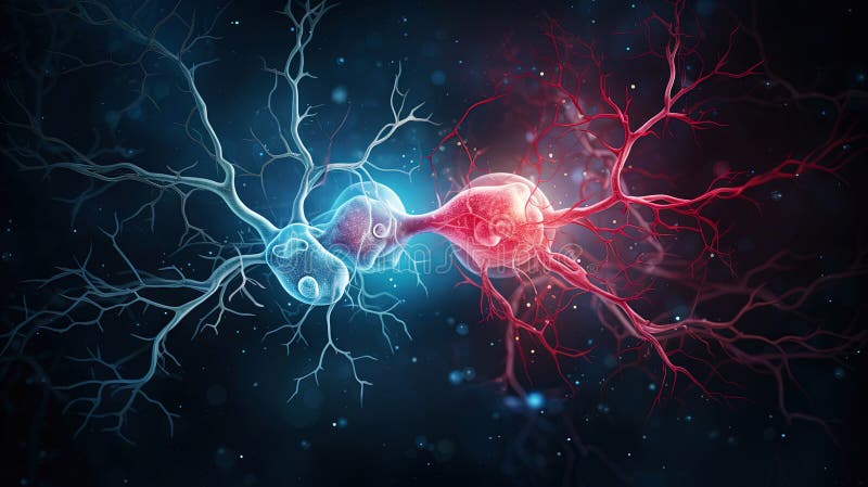 Neuron Complex Connection. Neural Net. Research of Nerve Network. Human ...