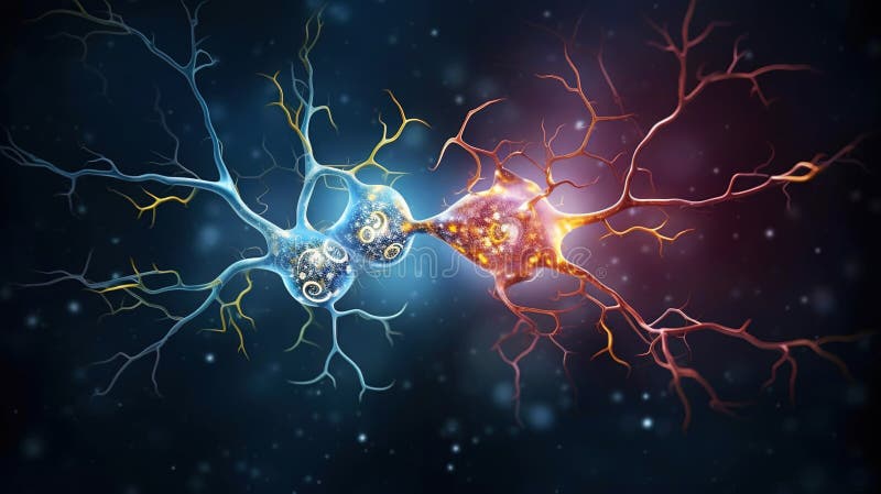 Neuron Complex Connection. Neural Net. Research of Nerve Network. Human Mind Cells Data Analysis ...