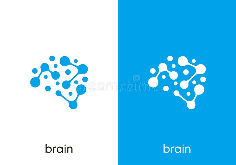 Neuron Connection Logo. Human Brain Technology Symbol Stock Vector ...